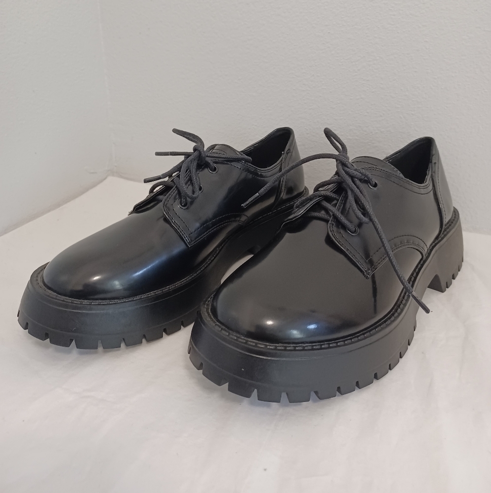 Madden Girl Hinge Lug Oxfords Black Plataform Shoes L… - Gem